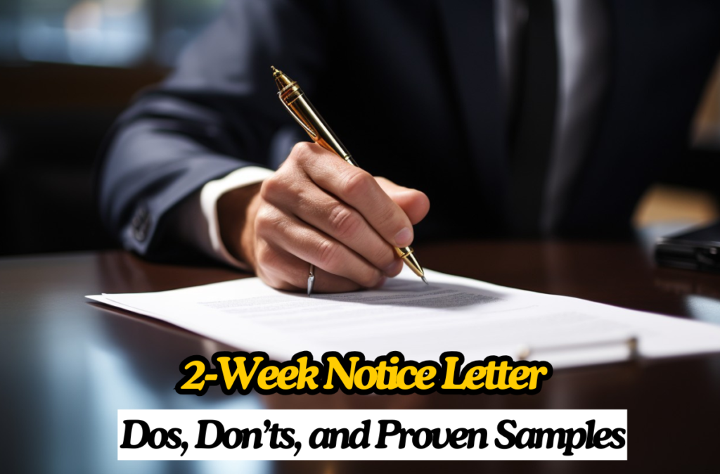 2-Week Notice Letter: Dos, Don’ts, & Proven Samples