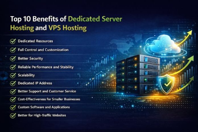 Top 10 Benefits of Dedicated Server Hosting and VPS Hosting