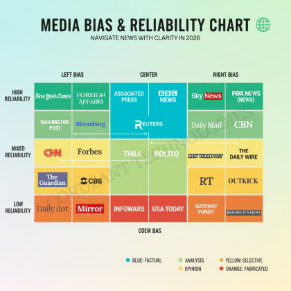 Media Bias Chart: How It Ranks News by Bias and Reliability