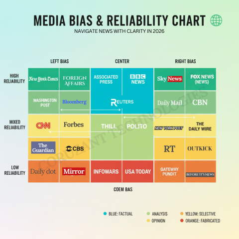 Media Bias Chart: How It Ranks News by Bias and Reliability